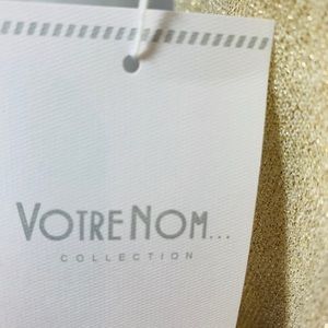 Votre Nom | Tops | Nwt Votrenom Gold Shirt For Women Size Large | Poshmark